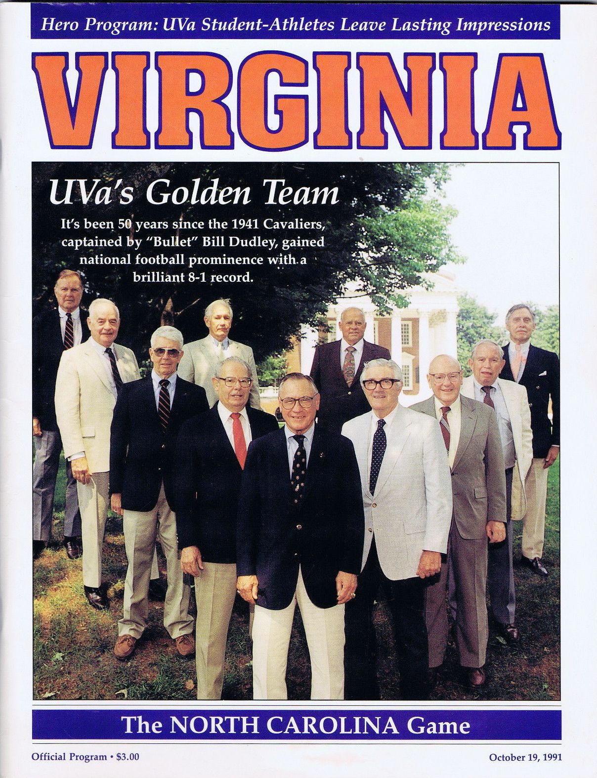 Virginia Cavaliers Football - Game Day Programs, 1990-1999