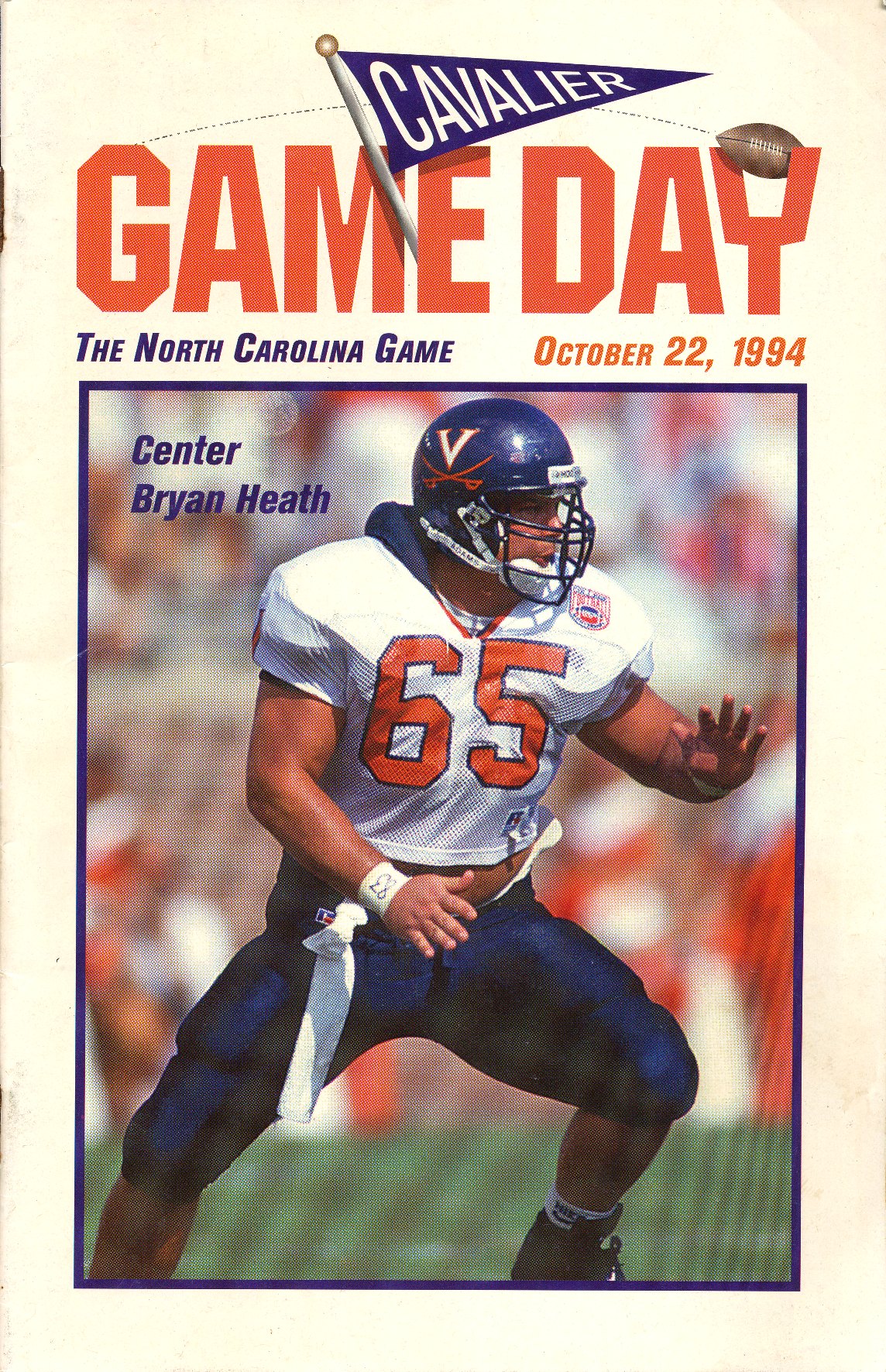 Virginia Cavaliers Football - Game Day Programs, 1990-1999