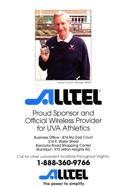 UVA Football Advertisements (1990-1999)
